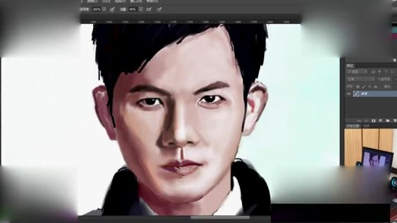 手绘视频:看看这位大神用纯鼠标绘画钟汉良,技术逆天了,厉害!