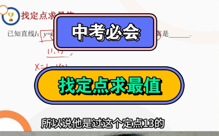找定点求最值,含参函数经典题型