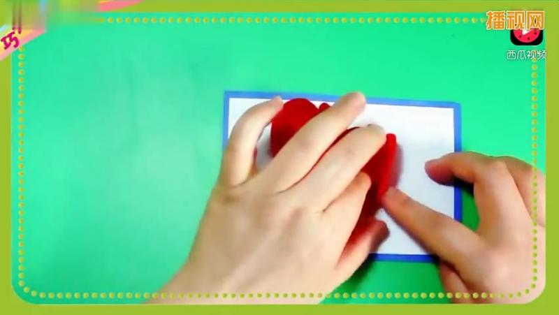 国庆节贺卡《立体爱心》简单漂亮有创意