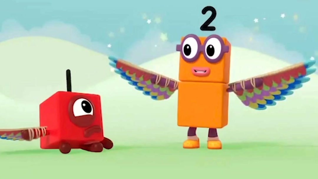 数字积木 早教动画:化成一只鸟 天空翱翔 数字1满脸羡慕!