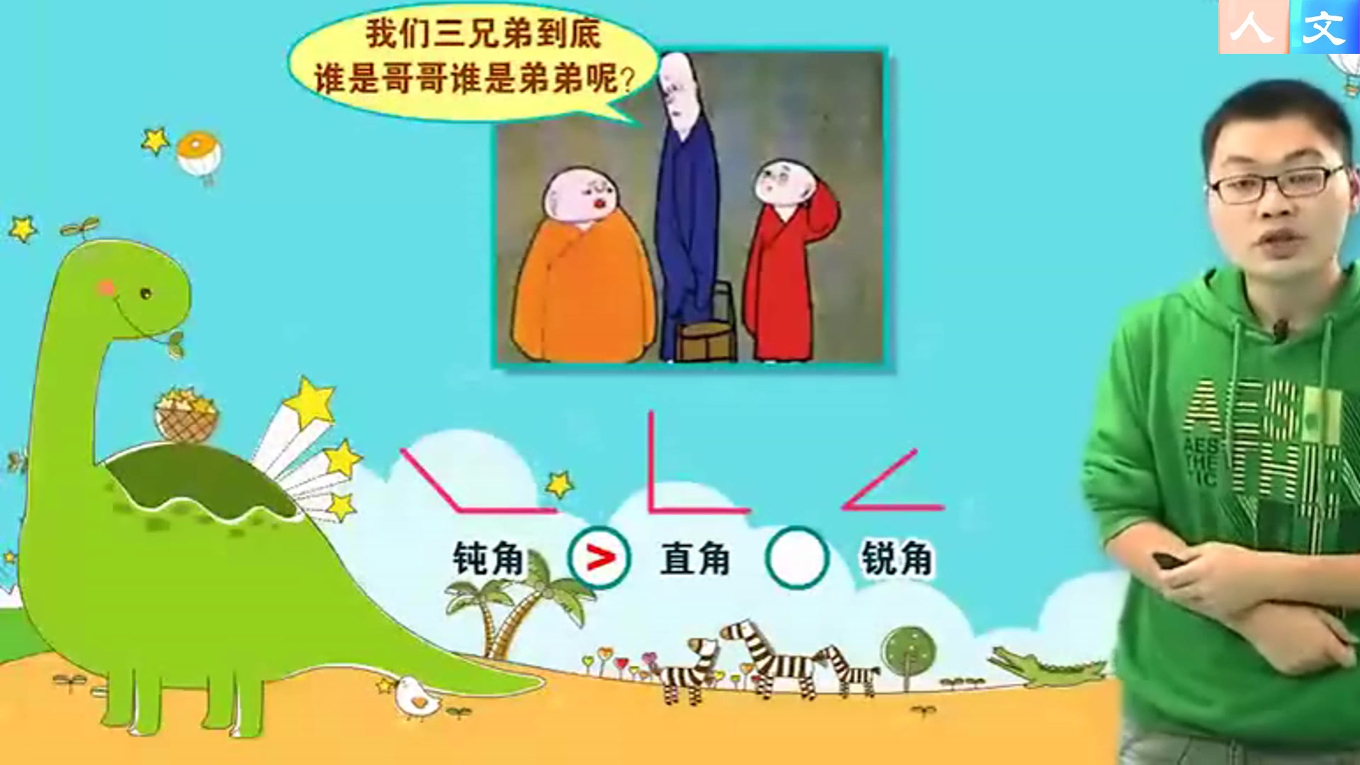 小学数学二年级上册 《锐角和钝角》