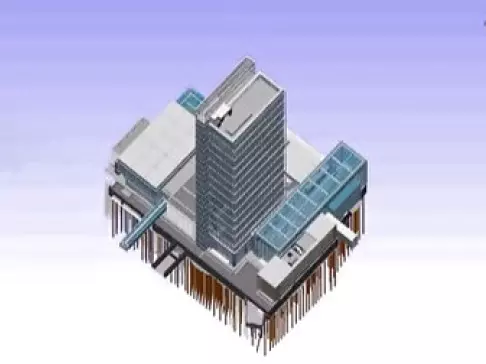 建筑外观BIM模型动画