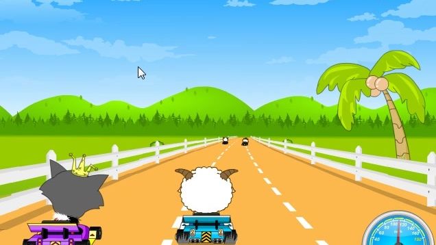 喜洋洋与灰太狼小游戏之喜洋洋卡丁车比赛