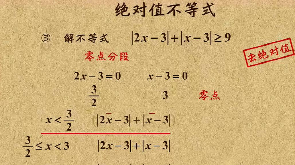 绝对值不等式的解法有策略,看完记得给孩子讲解一下