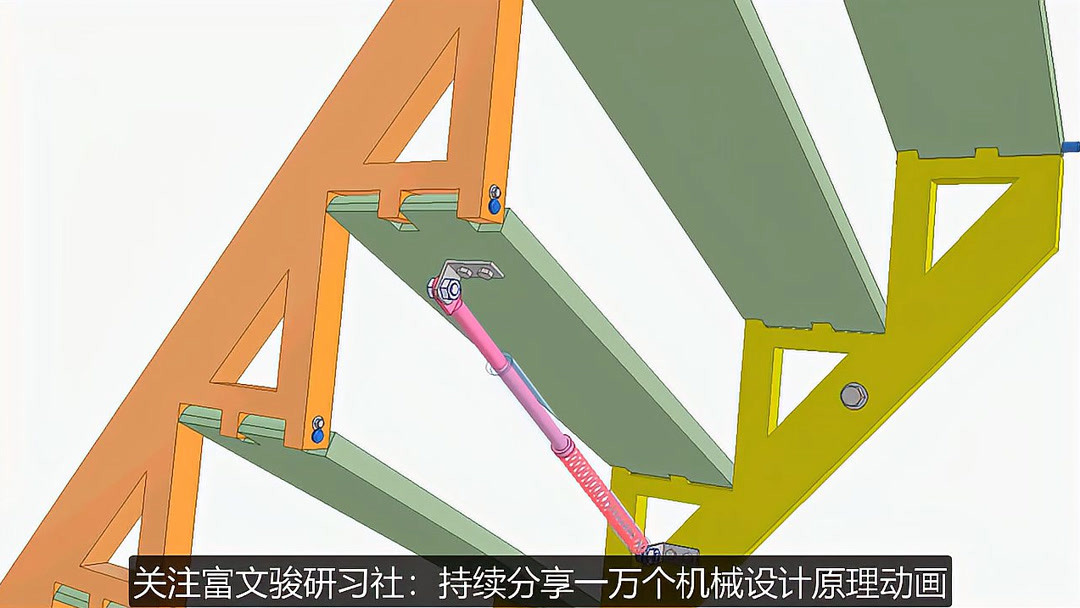 分享一万个机械动作原理设计图之46:经典折叠楼梯-装修家装设计