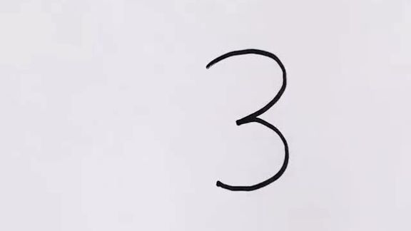 简笔画,猜猜数字3能画什么?看完就知道,一看就会画!#灵魂画手 #简笔...