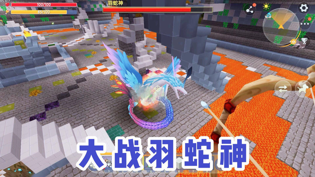 迷你世界雨林大冒险:用雨林之眼激活神殿,进入金字塔大战羽蛇神