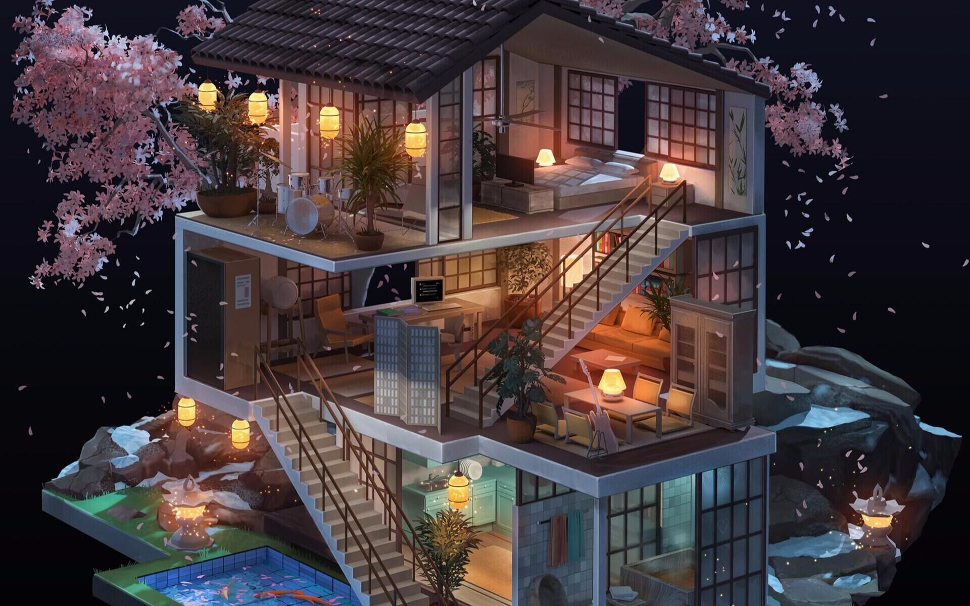 【3DMAX建模】欧美风格“房子”游戏模型建模