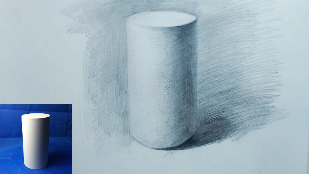 圆形透视和圆柱体示范