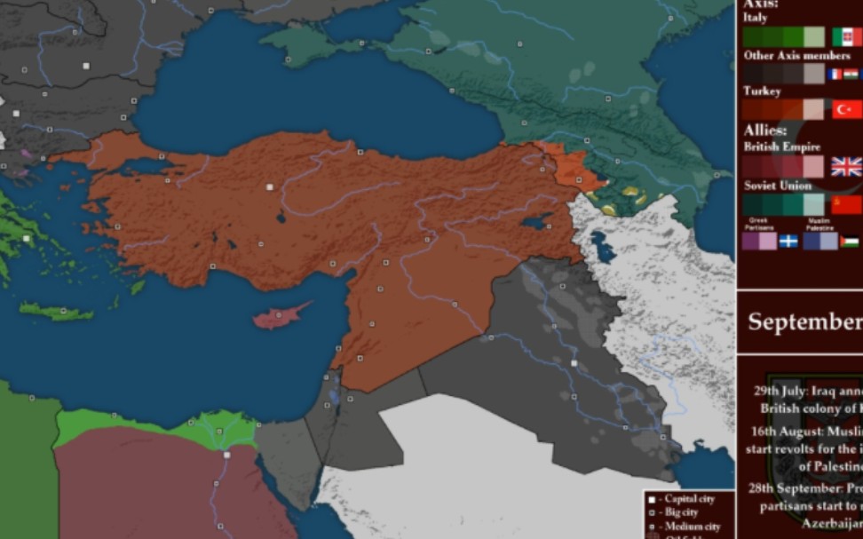 【架空历史地图】如果土耳其加入第二次世界大战?