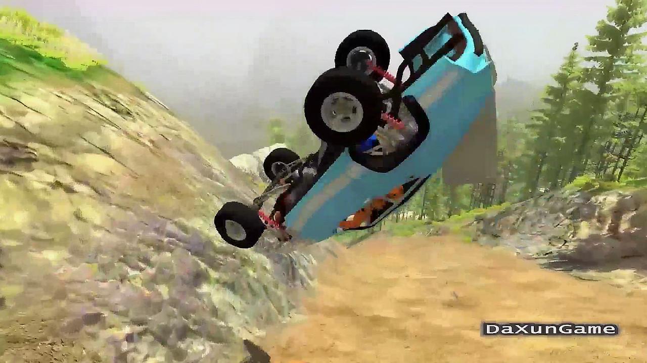 车祸模拟器:这辆越野车不光悬挂好质量也不错,翻滚后保持的挺好