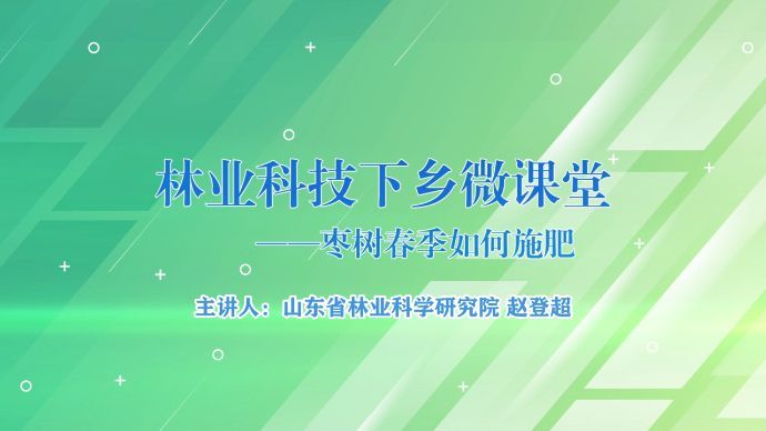 林业科技下乡微课堂|枣树春季如何施肥