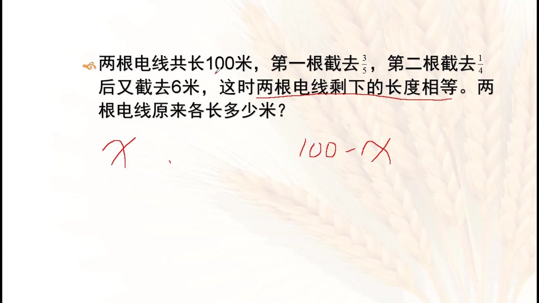 每日一题:方程与简单的分数应用题