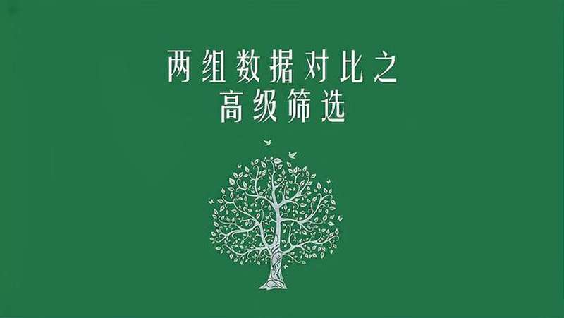 第5集 | 两组数据对比的高级筛选 #excel技巧