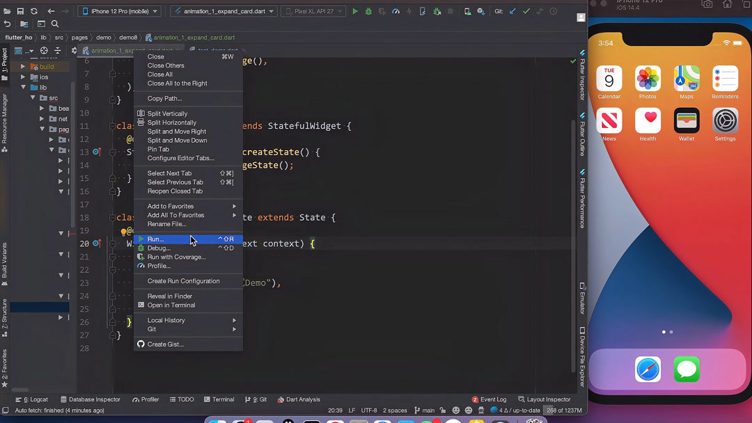 Flutter 跨平台App开发 卡片展开的动画效果 Flutter 容器动画