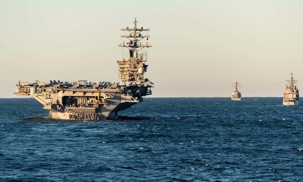 再次将矛头对准伊朗,美军双航母部署中东,大批战机开火警告