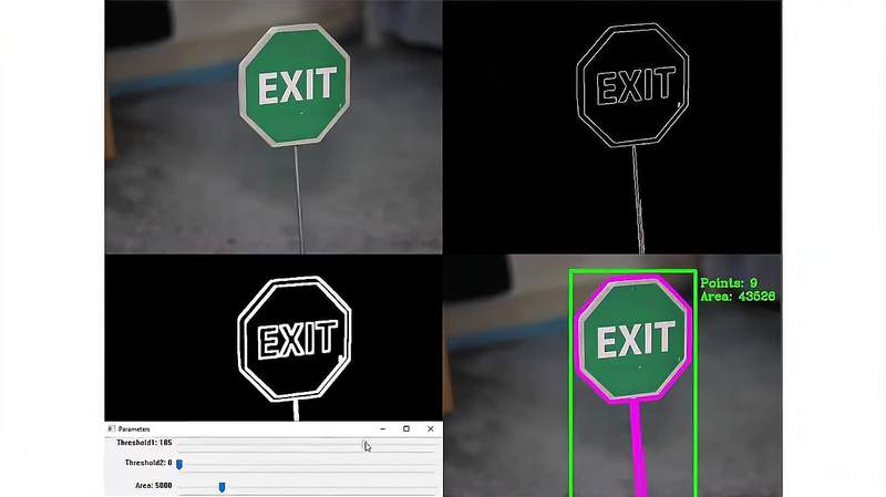 使用OpenCV进行实时的形状检测实战案例