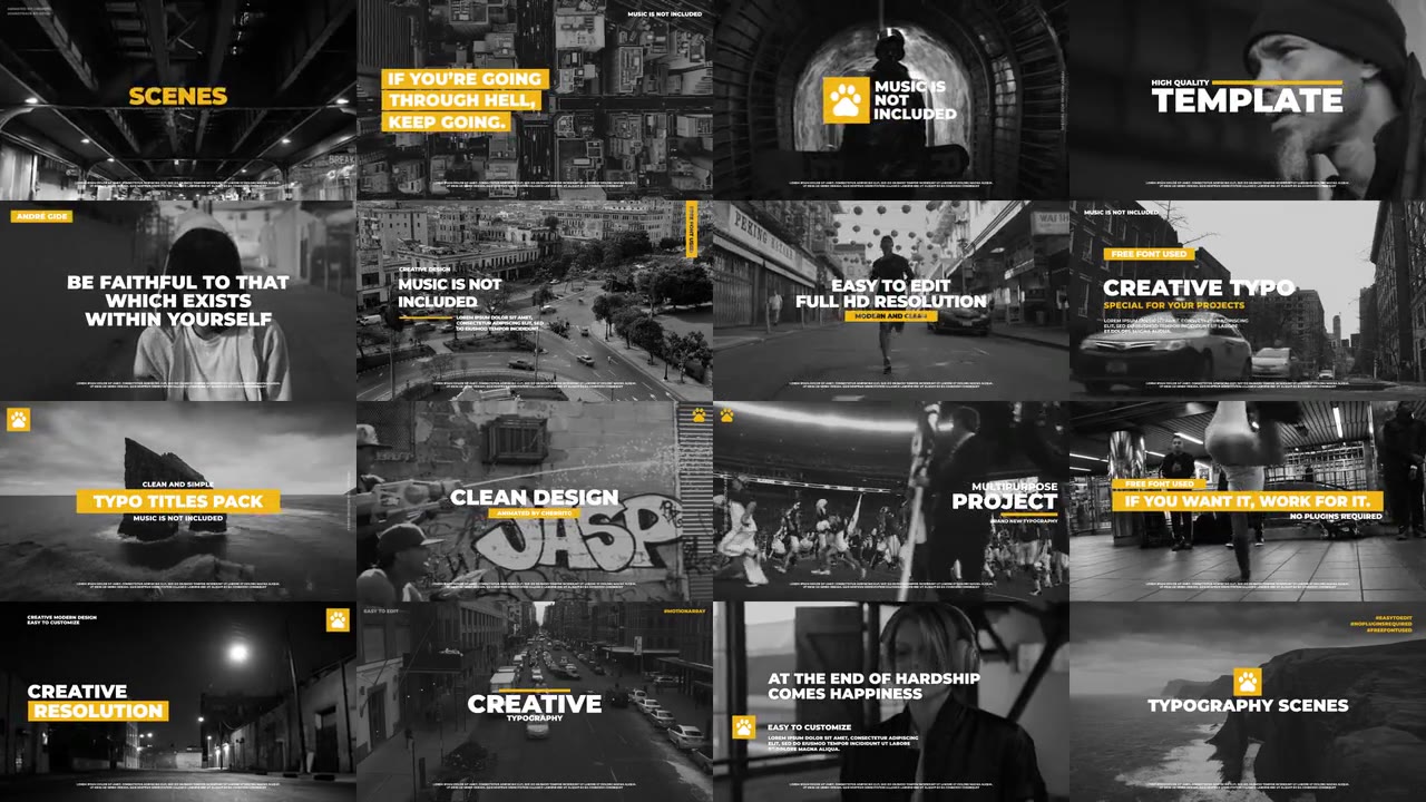 【Pr素材】Pr模板 排版 1分钟6秒