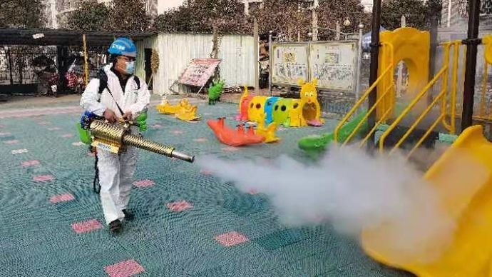 果然视频|微山60多所学校消杀,孩子们更安全