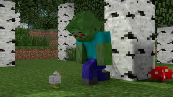 我的世界动画 僵尸与鸡 故事温馨结局“感人”