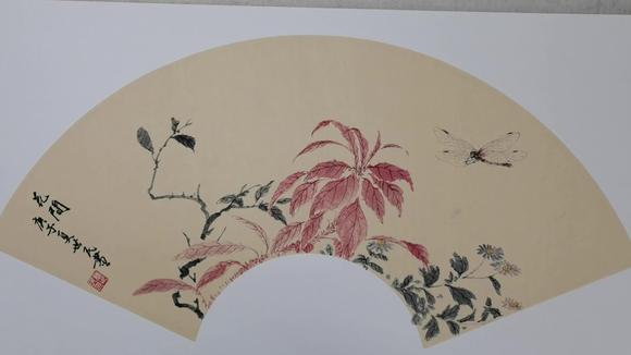 国画用笔:中锋侧锋的灵活转化,表现雁来红非常合适。