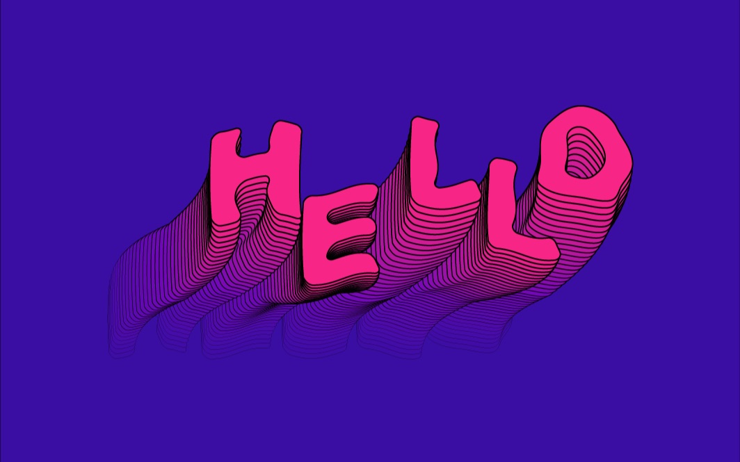 用AI文字工具>混合工具做设计排版