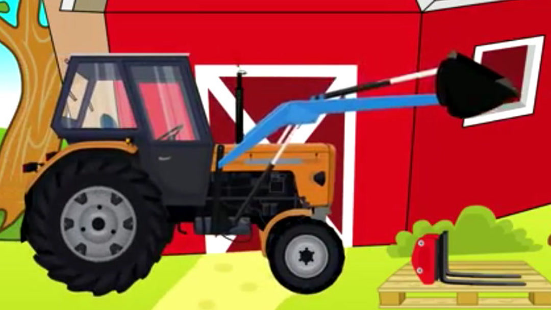 汽车玩具视频游戏 赛车总动员之推土机表演动画视频