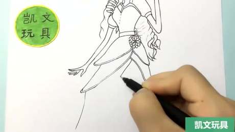 手绘精灵梦叶罗丽迷你可爱的灵公主简笔画