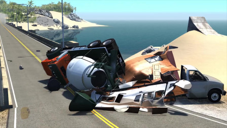 车祸模拟:失控卡车事故相撞车祸