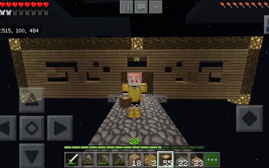 “憨憨”空岛生存,我的世界,第三集。开始造房子。