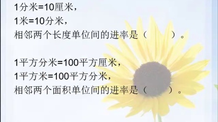 面积单位间的进率