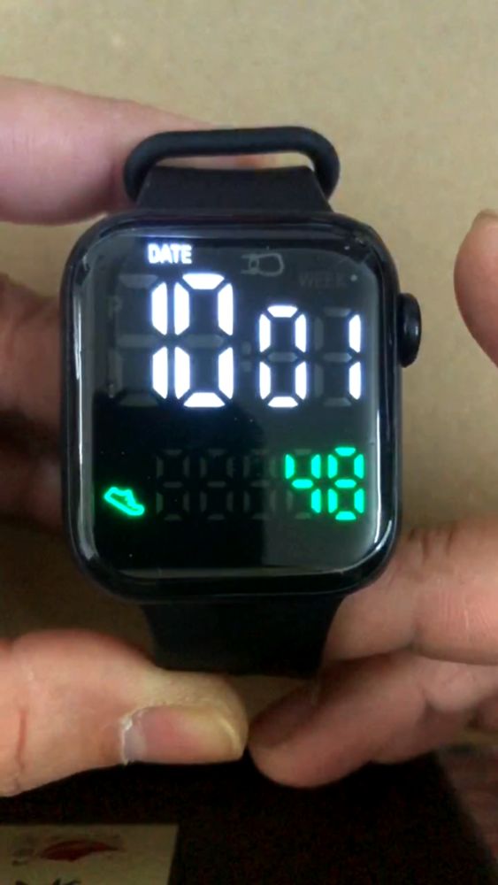 1789计步款教程 侧面凸起触摸款 计步每天会自动清零