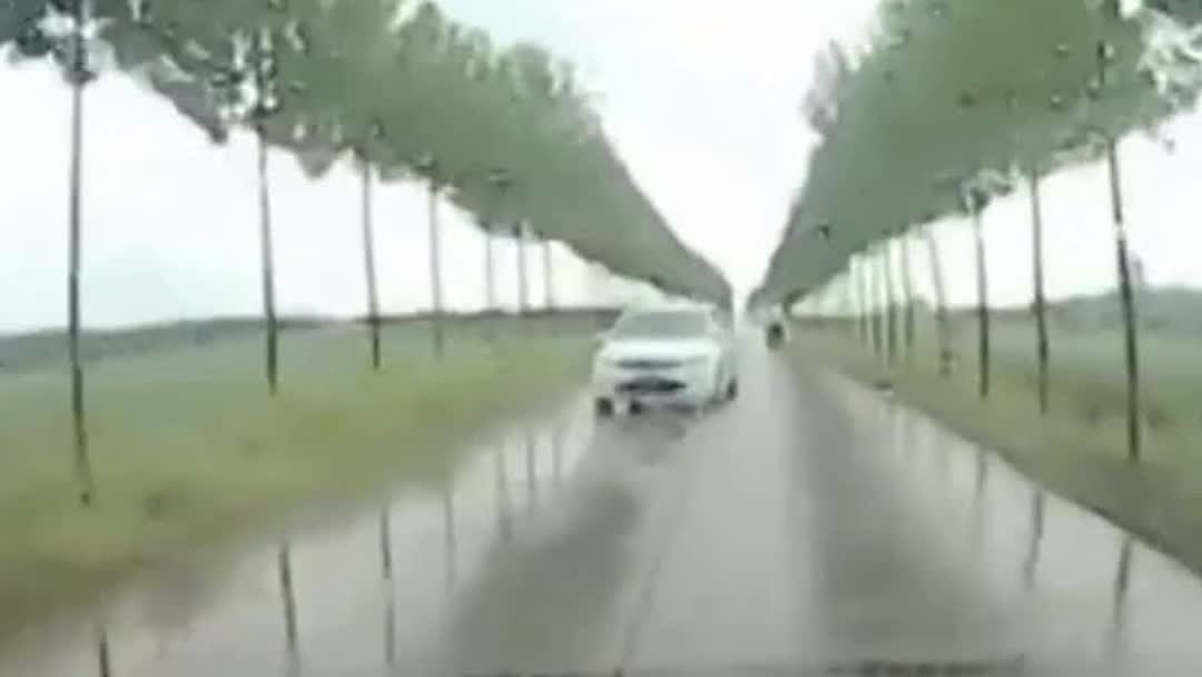 男子遇警车蛇形倒车数百米 凭拖拉机技术开汽车