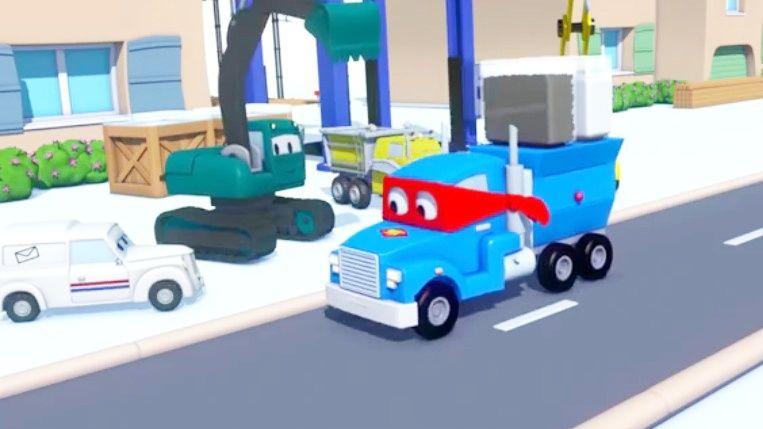 超级卡车:天气太冷,卡尔变身热饮卡车让汽车们都喝上热饮料