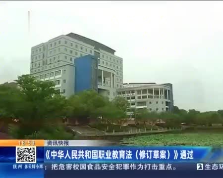 《中华人民共和国职业教育法(修订草案)》通过