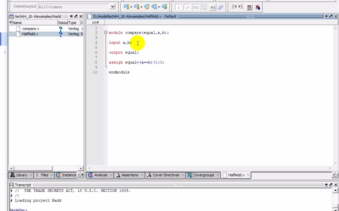 010-Modelsim的初次使用