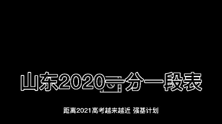 山东2020高考一分一段表,2021考生家长必看
