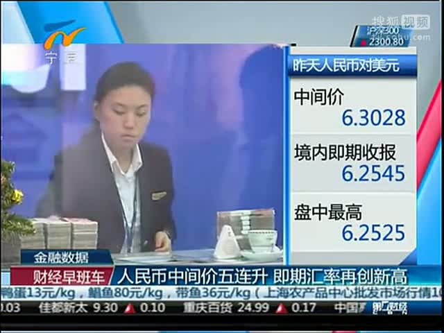 人民币中间价五连升即期汇率再创新高(流畅)乐窝电影网