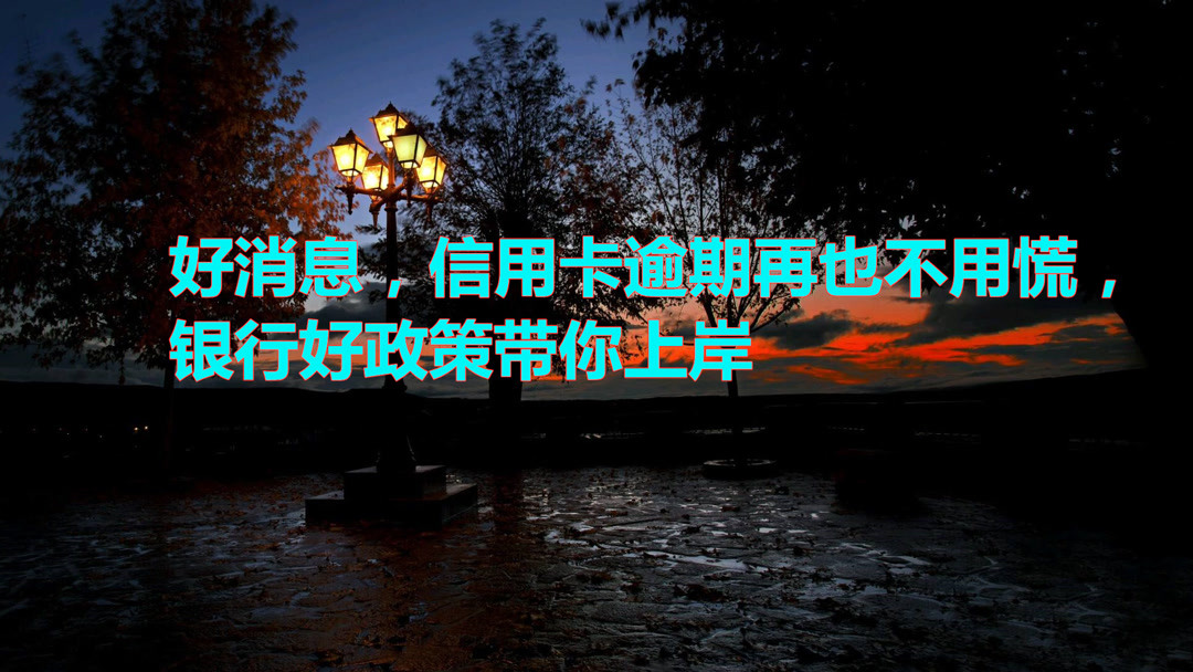 好消息,信用卡逾期再也不用慌,银行好政策带你上岸