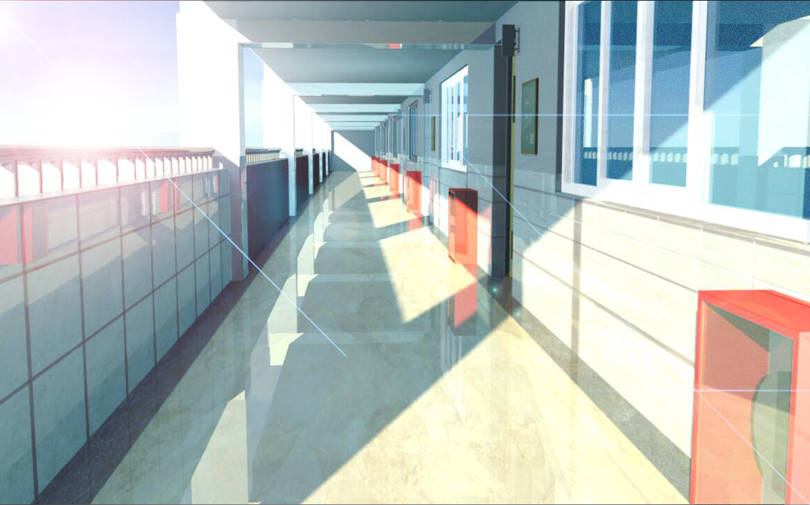 【maya场景建模】漫画场景走廊模型制作,UV,贴图,渲染全流程案例教学