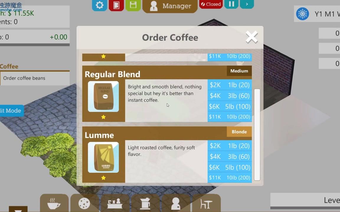咖啡厅经营模拟游戏《咖啡大亨 Coffee Tycoon》-独游魔盒