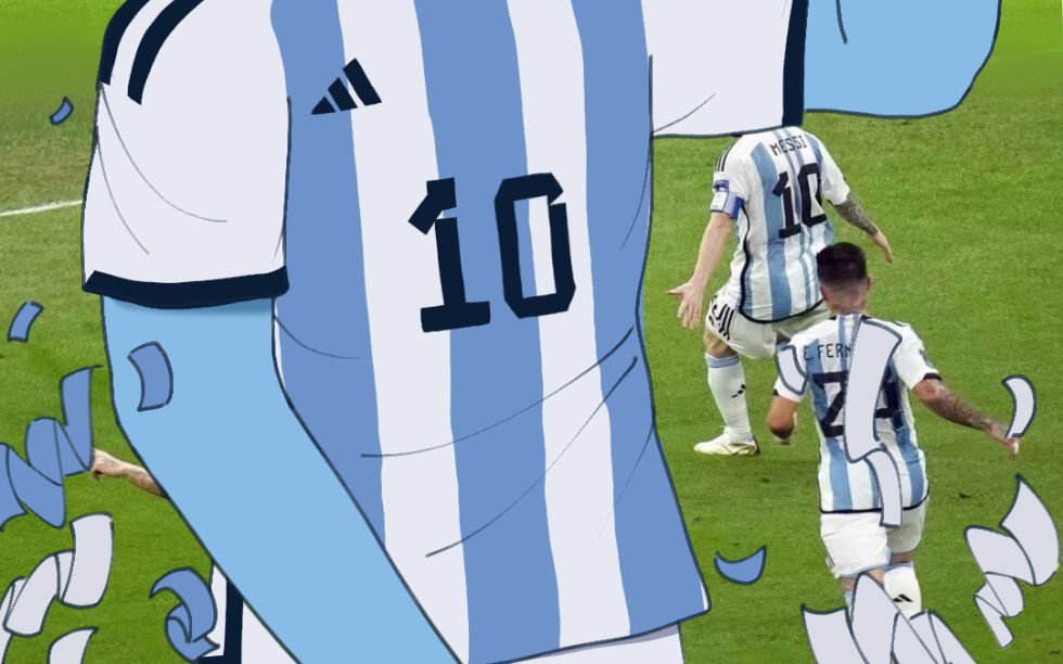 一个普通人看世界杯总决赛的心路历程(绘画过程)