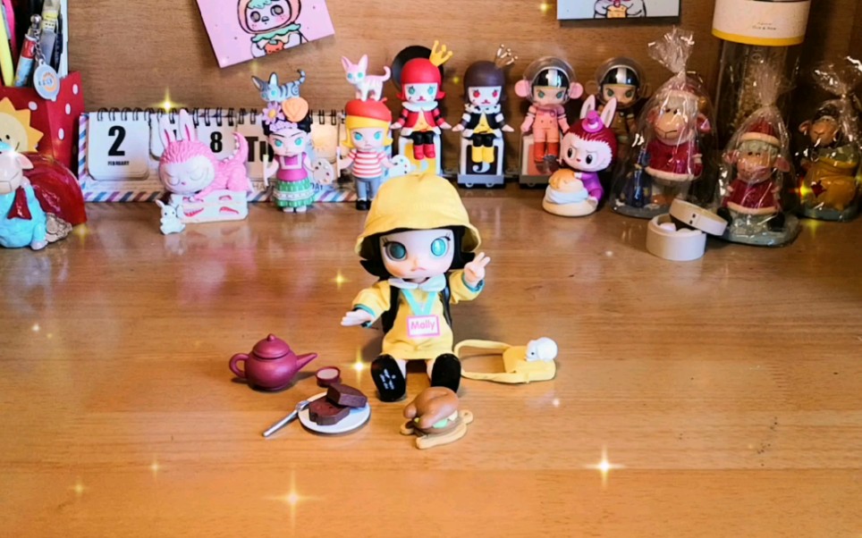 泡泡玛特molly 幼稚园bjd娃娃开箱