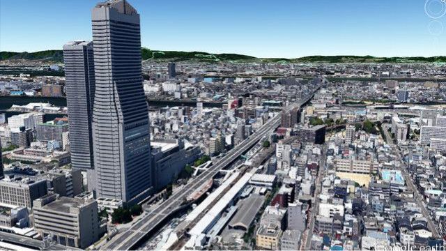 用谷歌地球飞行模拟器飞日本大阪,感受牛气的仿真城市