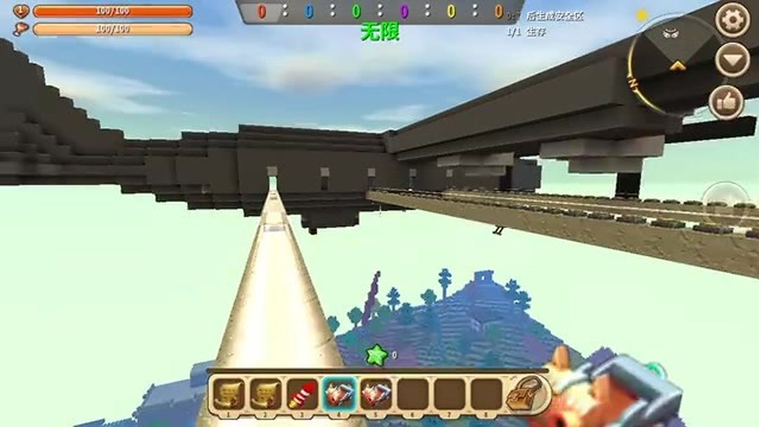 迷你世界:半仙居然直接抢劫运空投的飞机!还没落地就一身钻石甲