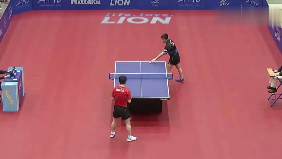 张本智和神救球樊振东打飞半高球张本智和下跪