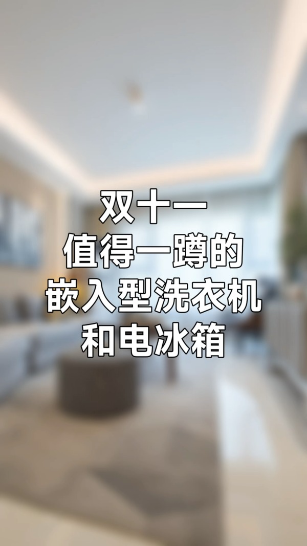 双十一值得一蹲的嵌入型洗衣机和电冰箱