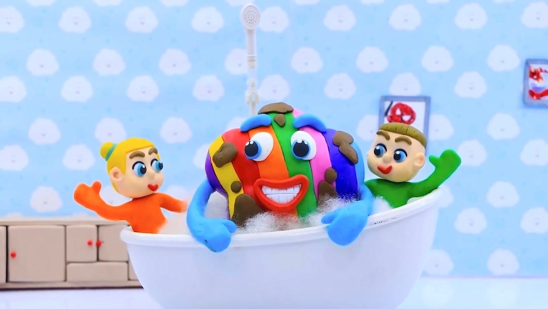 搞笑定格动画卡通:卢卡为彩虹涂漆