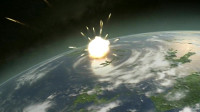 小行星撞击地球,视觉震撼