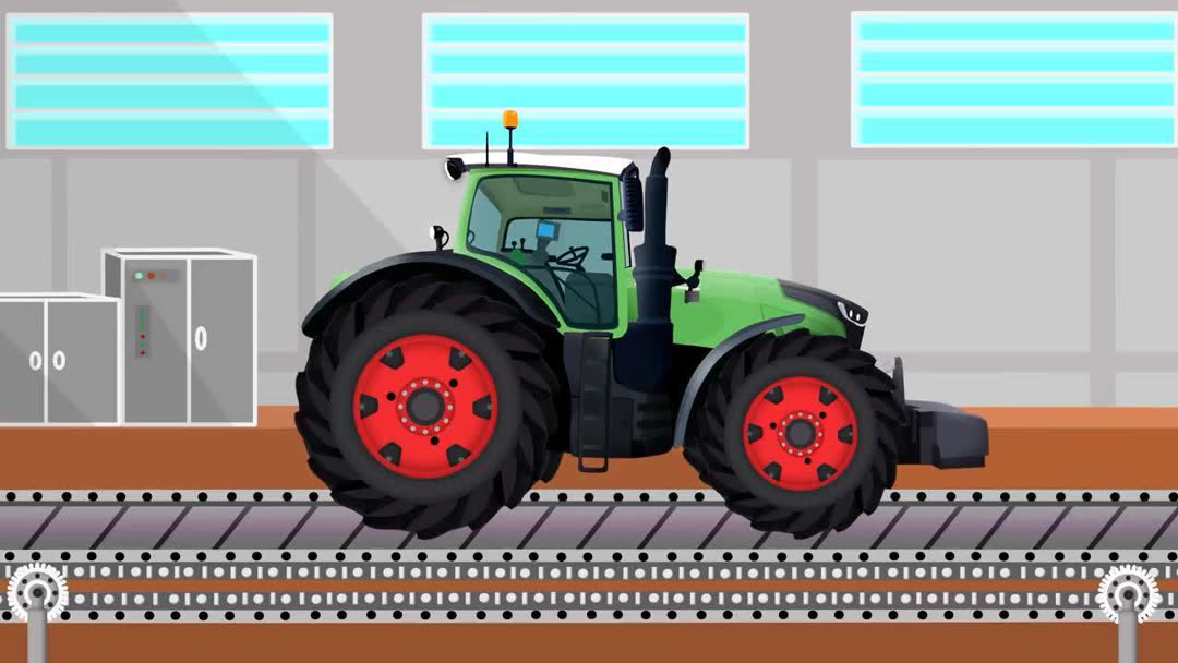 拖拉机的组装过程儿童动画